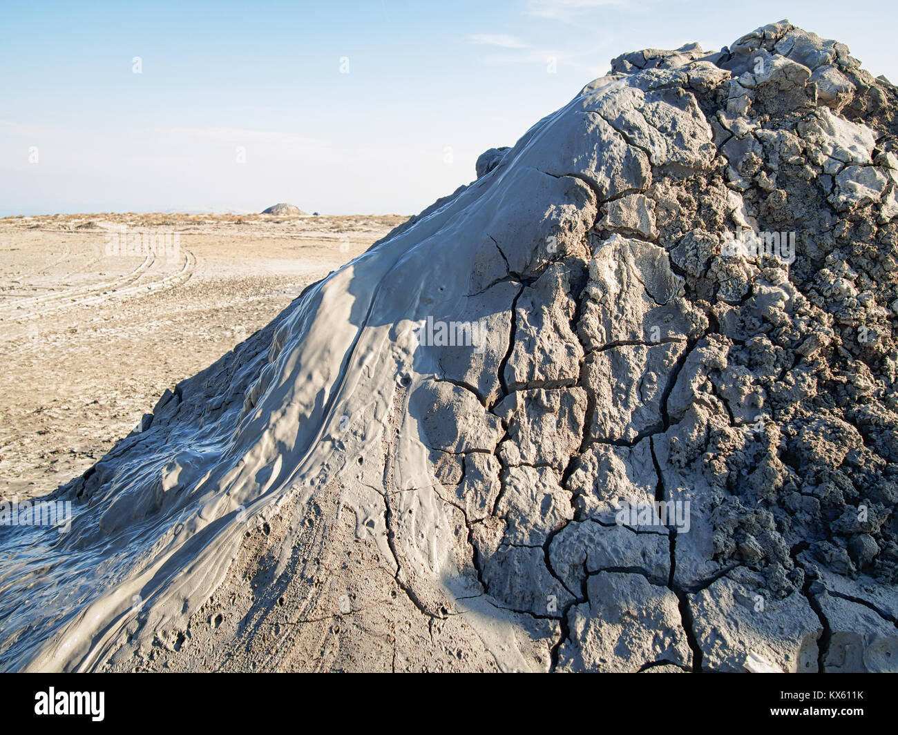 Active mud volcano in Gobustan, Azerbaijan Stock Photo - Alamy