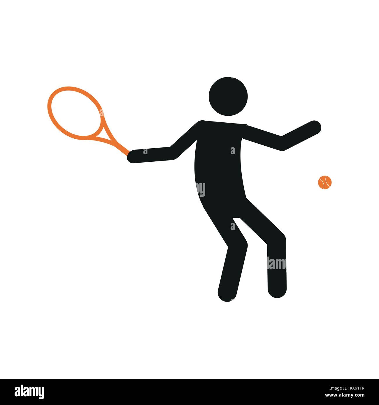 Simple Tennis Sport Figure Symbol Vector Illustration Graphic Design ...