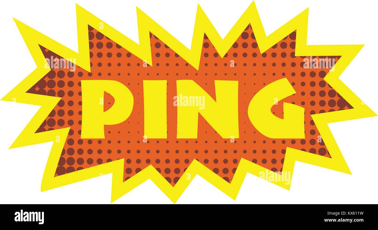 Ping icon, pop art style Stock Vector Image & Art - Alamy