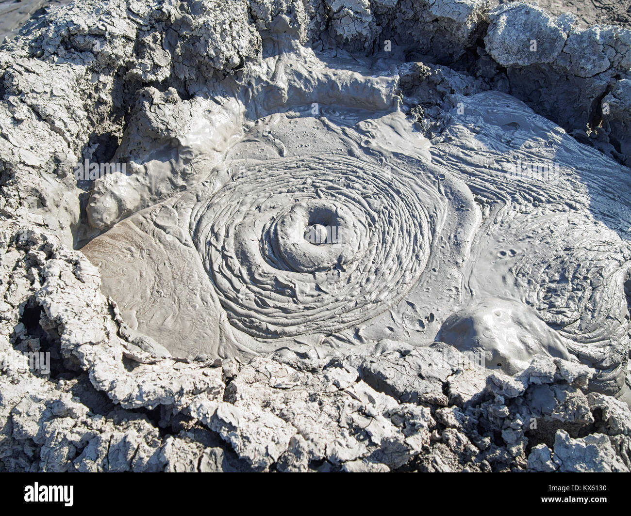 Active mud volcano in Gobustan, Azerbaijan Stock Photo - Alamy