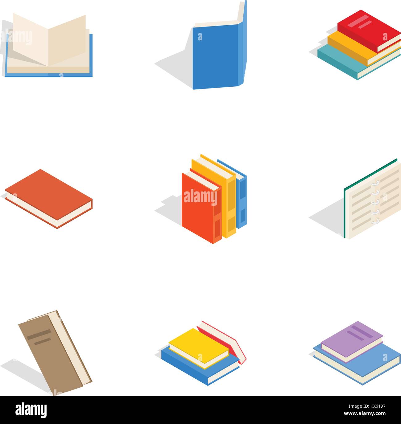3d books reading icons hi-res stock photography and images - Alamy
