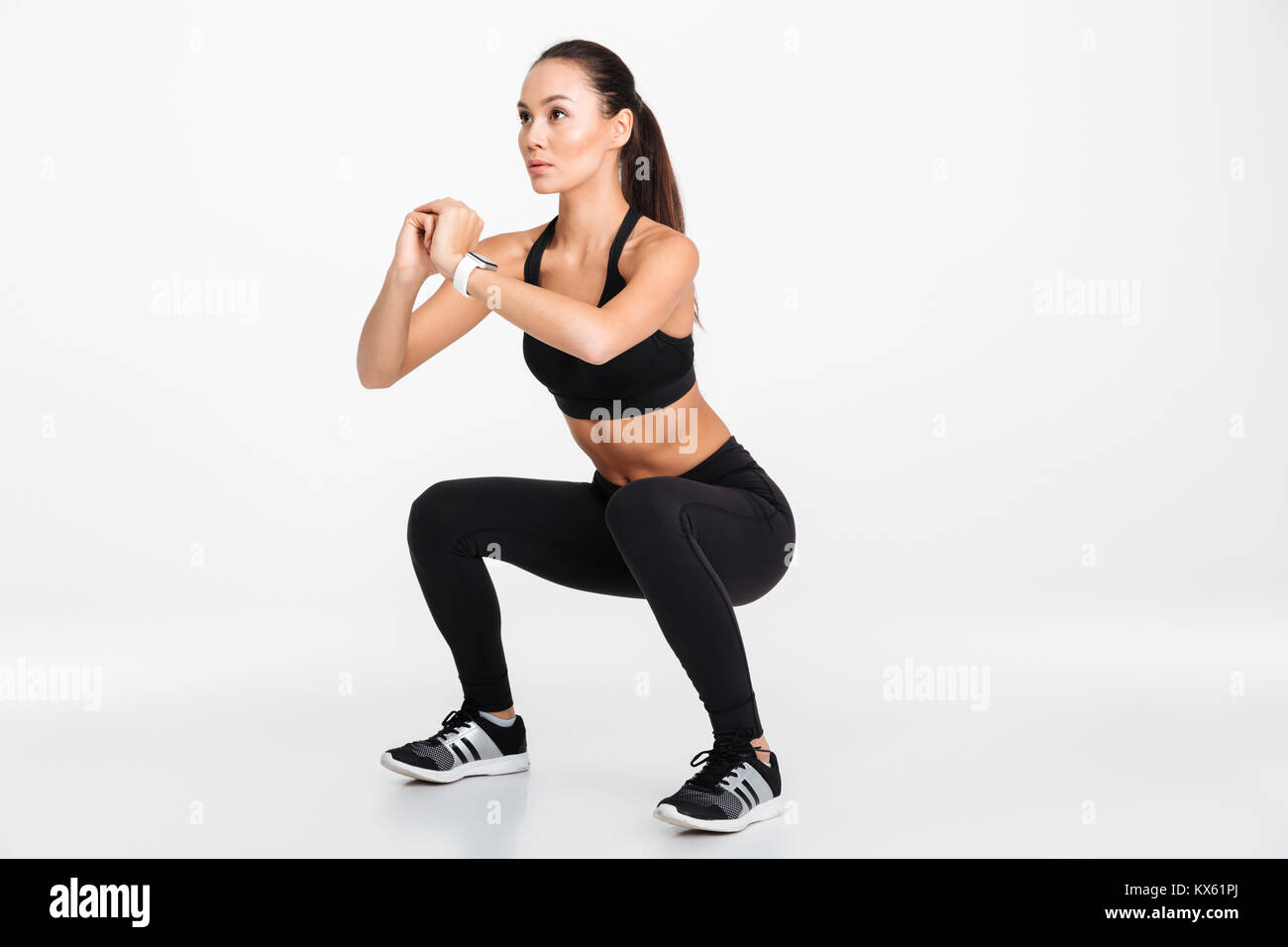 Asian squat workout hi-res stock photography and images - Alamy