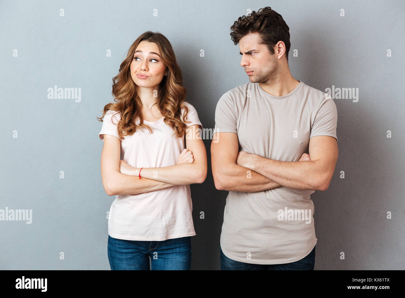 Young disappointed woman crossed arms hi-res stock photography and ...