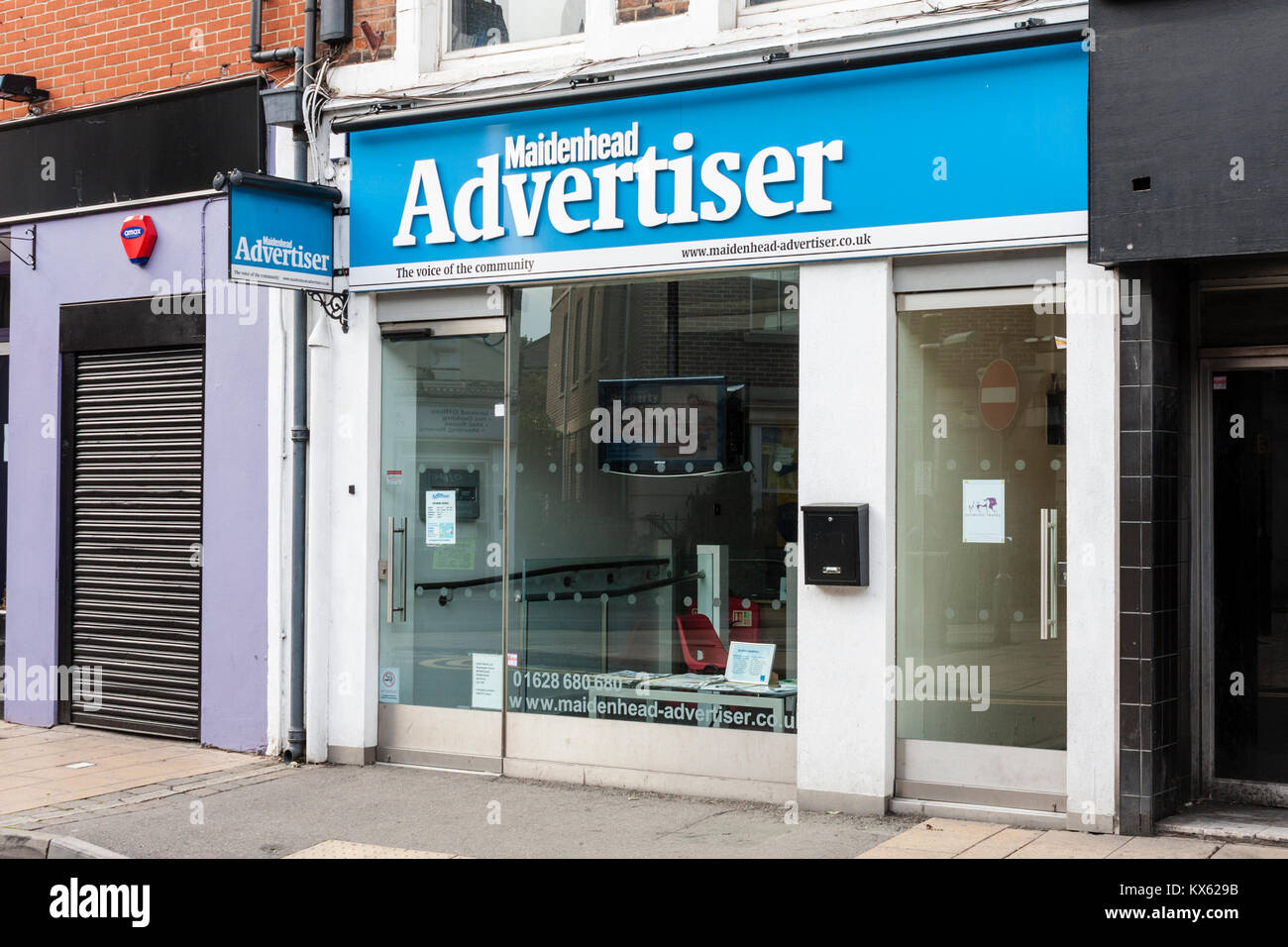 Offices of local newspaper, the Maidenhead Advertiser. Maidenhead ...