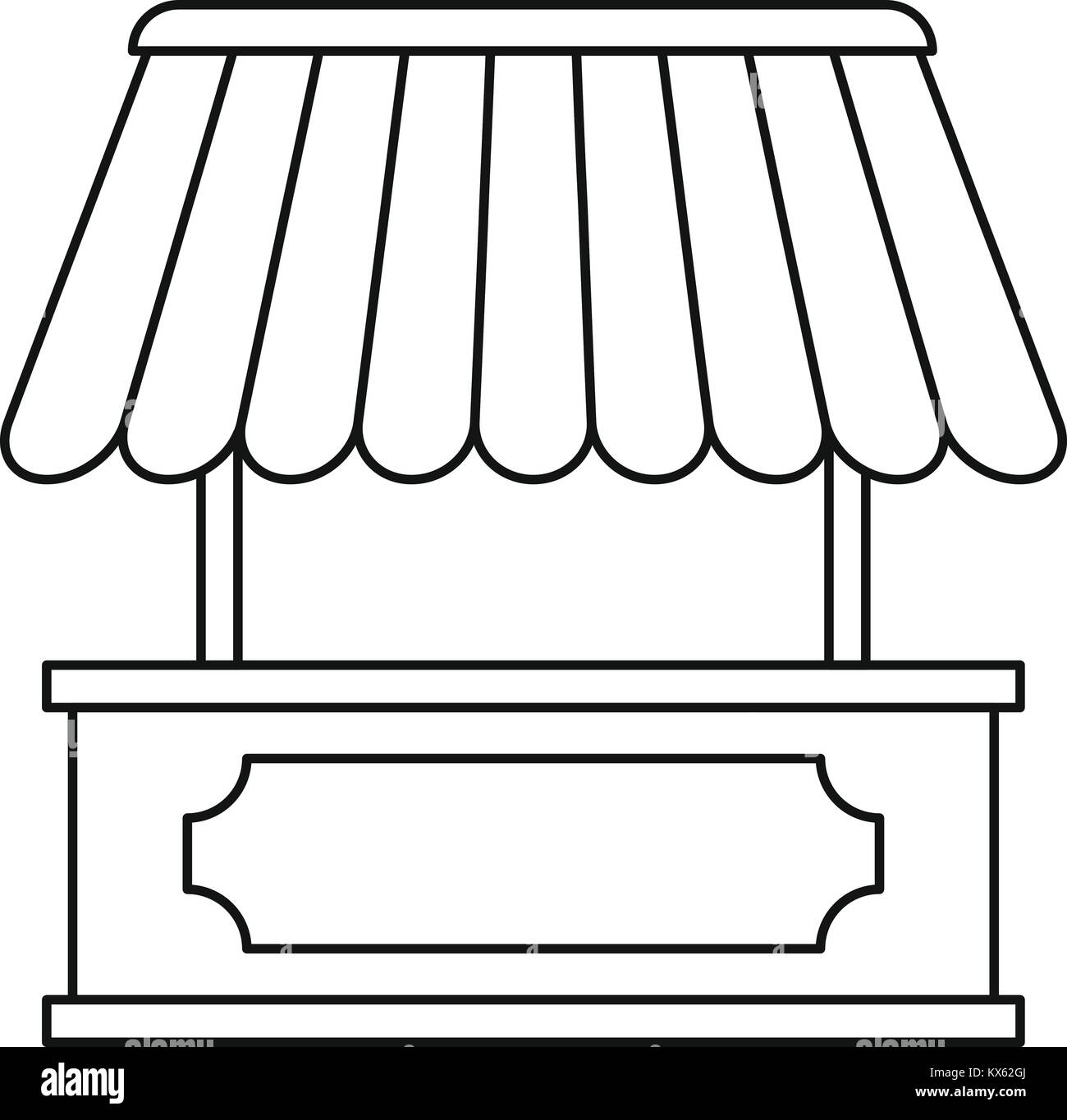Kiosk icon, outline style Stock Vector Image & Art - Alamy