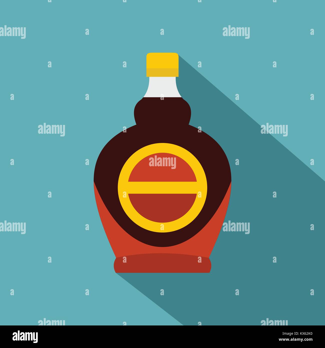 Bottle of maple syrup icon, flat style Stock Vector Image & Art - Alamy