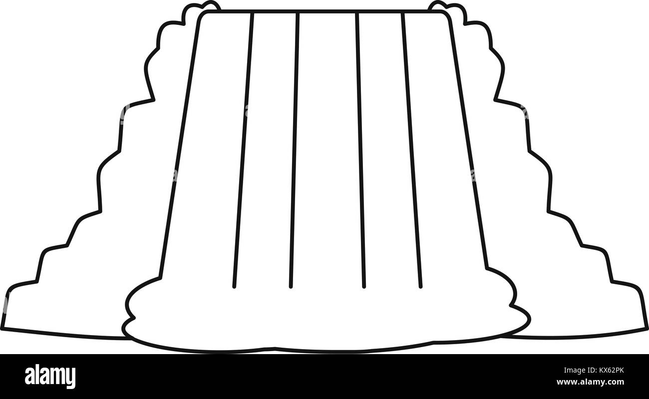 Waterfall icon, outline style Stock Vector Image & Art - Alamy