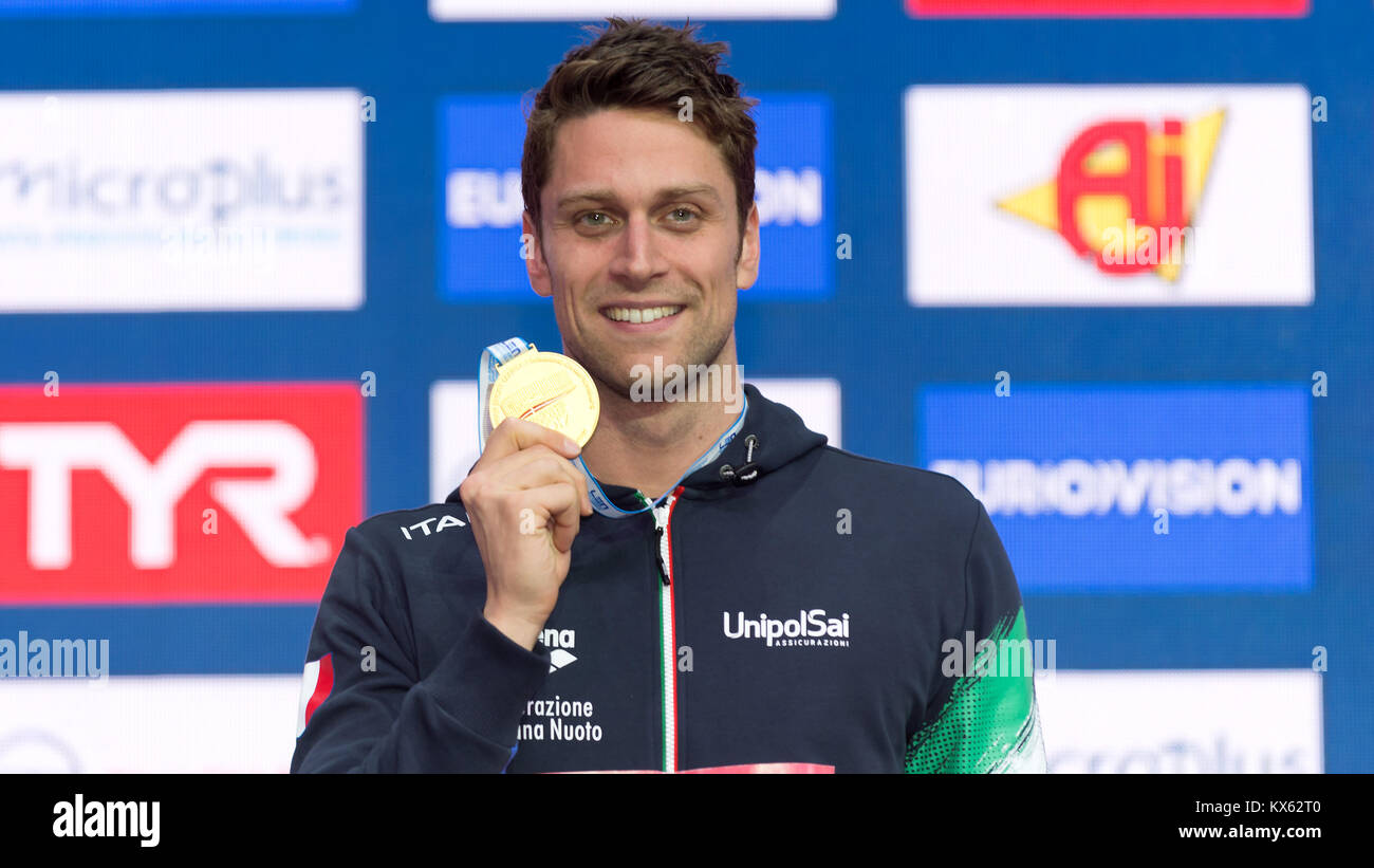 Luca DOTTO ITA Gold Medal 100 freestyle Men Copenhagen 17-12-2017 Royal ...