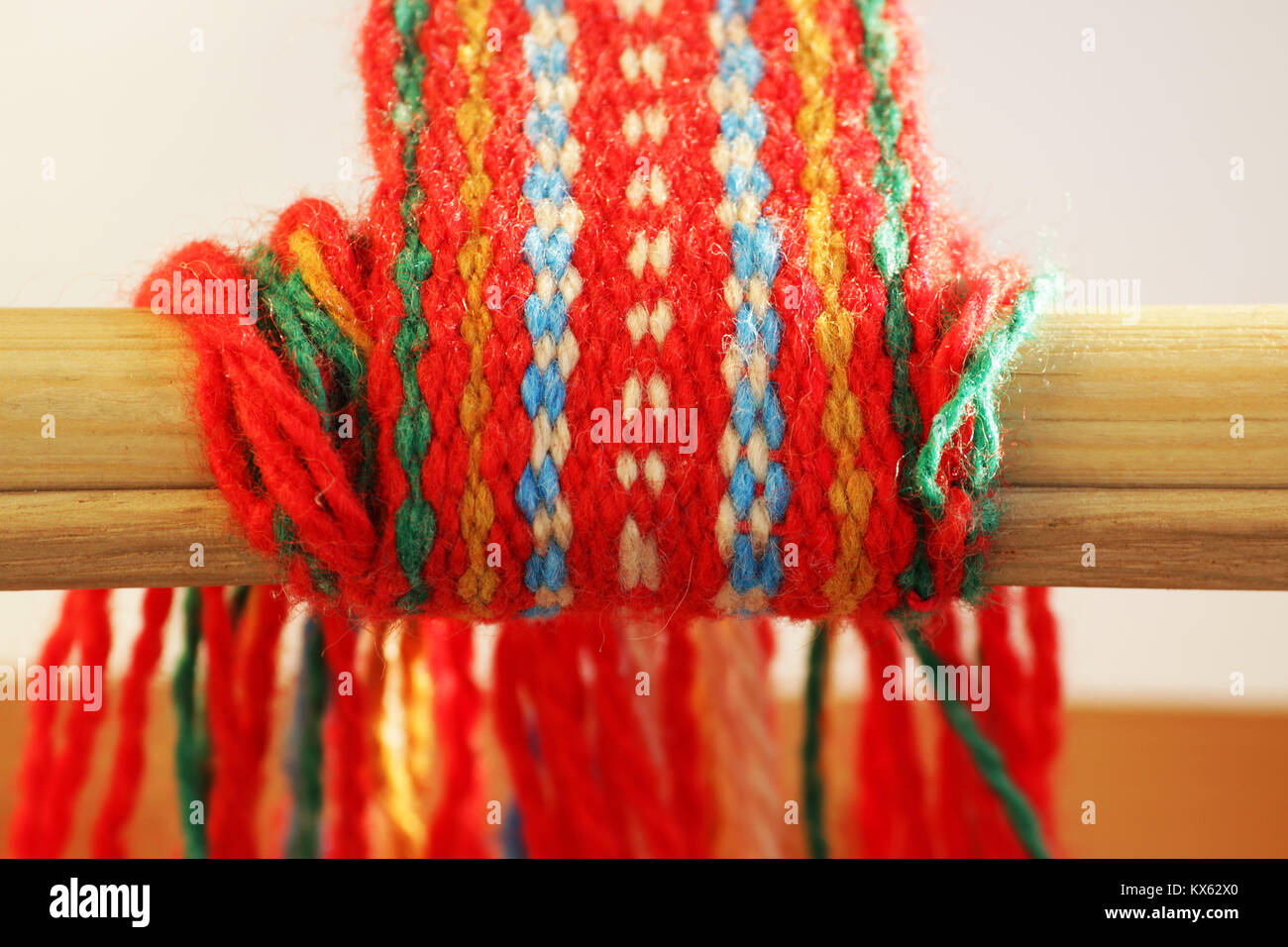 Weaving mini machine for making belts with patterns. Folk art, handmade ...