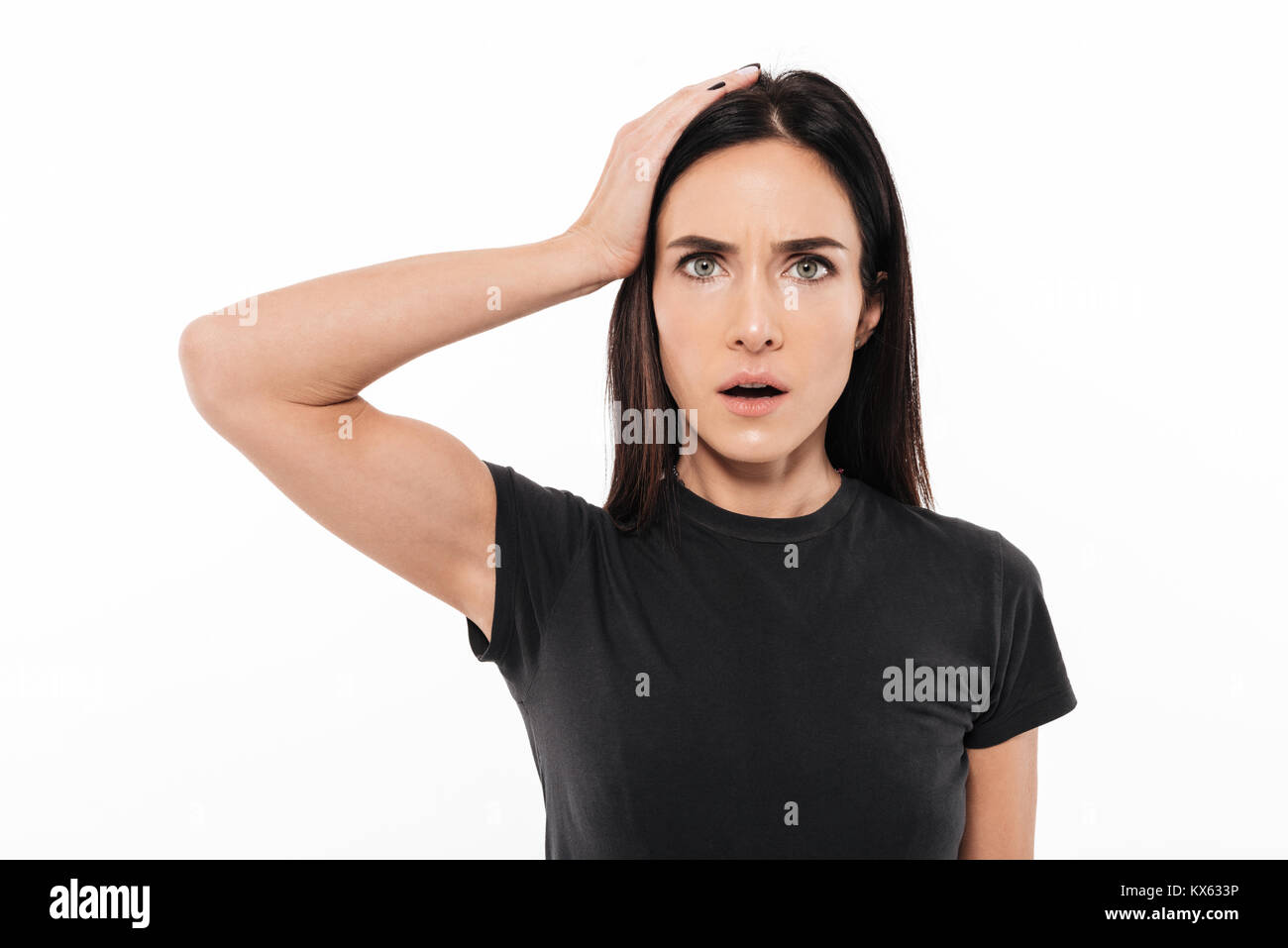 Screaming horrified woman hi-res stock photography and images - Alamy