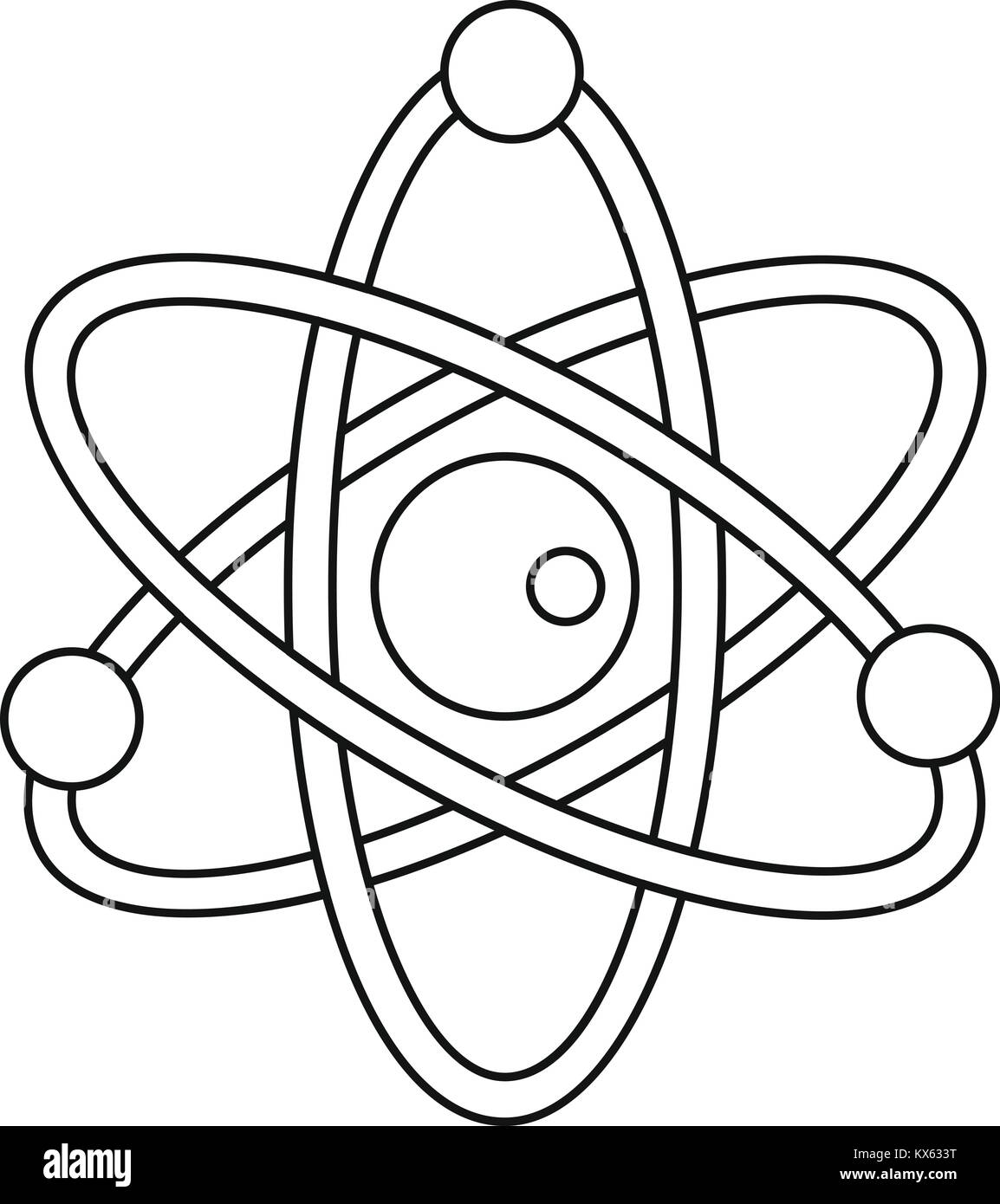 Model of atom icon, outline style Stock Vector Image & Art - Alamy