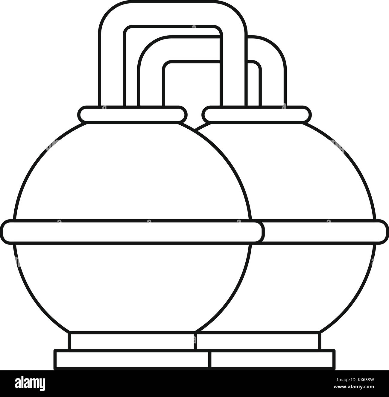 Round oil tanks icon, outline style Stock Vector Image & Art - Alamy