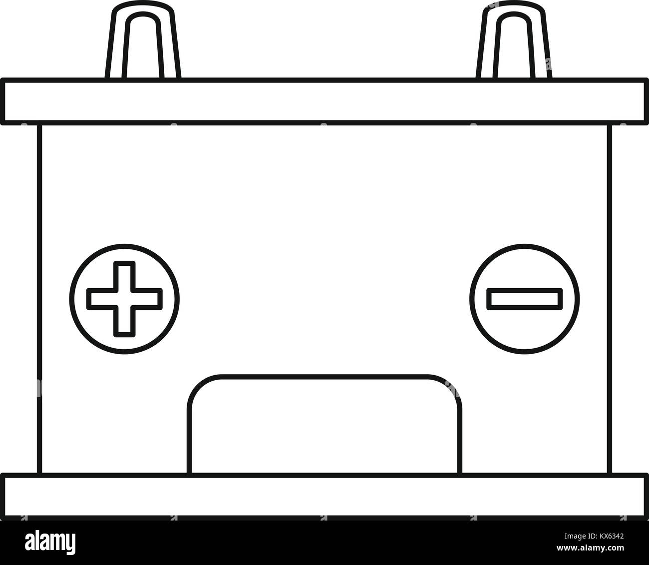 Car battery icon, outline style Stock Vector Image & Art - Alamy