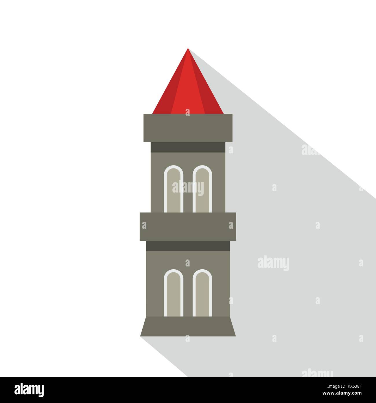 Medieval battle tower icon, flat style Stock Vector Image & Art - Alamy