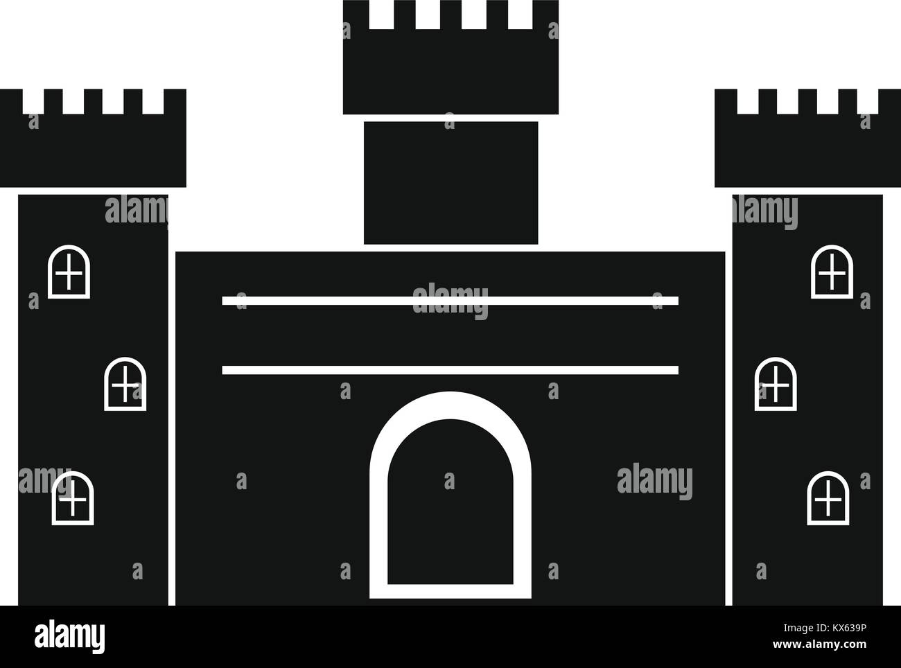 Medieval fortification icon, simple style Stock Vector Image & Art - Alamy