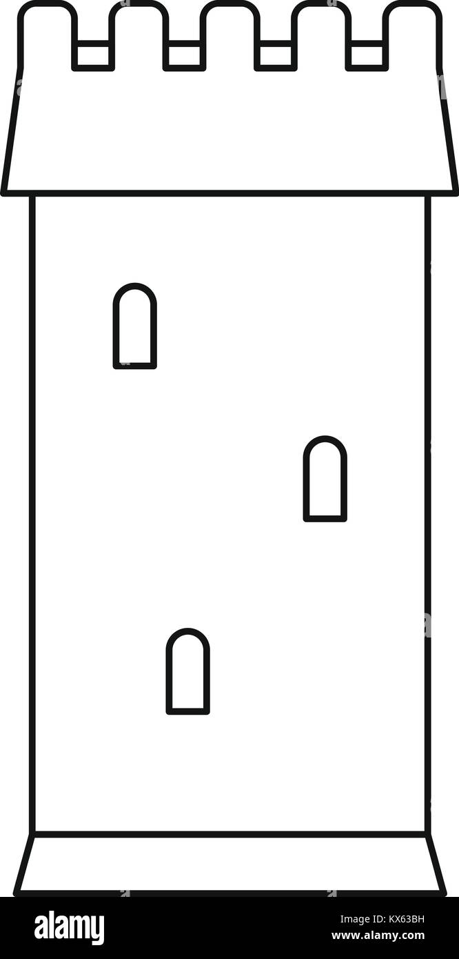 Ancient battle tower icon, outline style Stock Vector Image & Art - Alamy