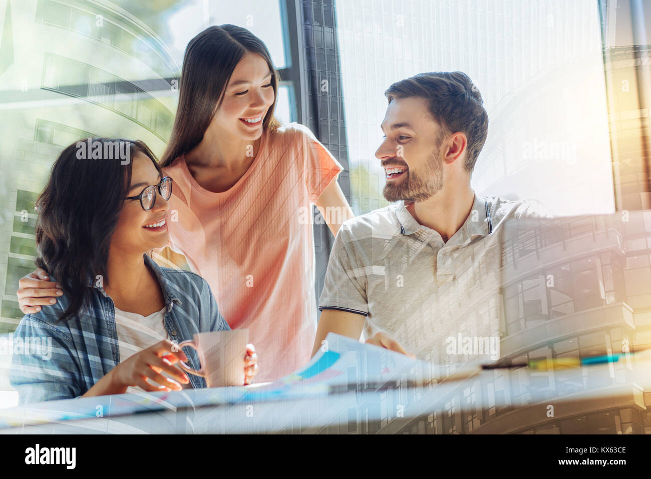 Cheerful entrepreneurship hi-res stock photography and images - Alamy