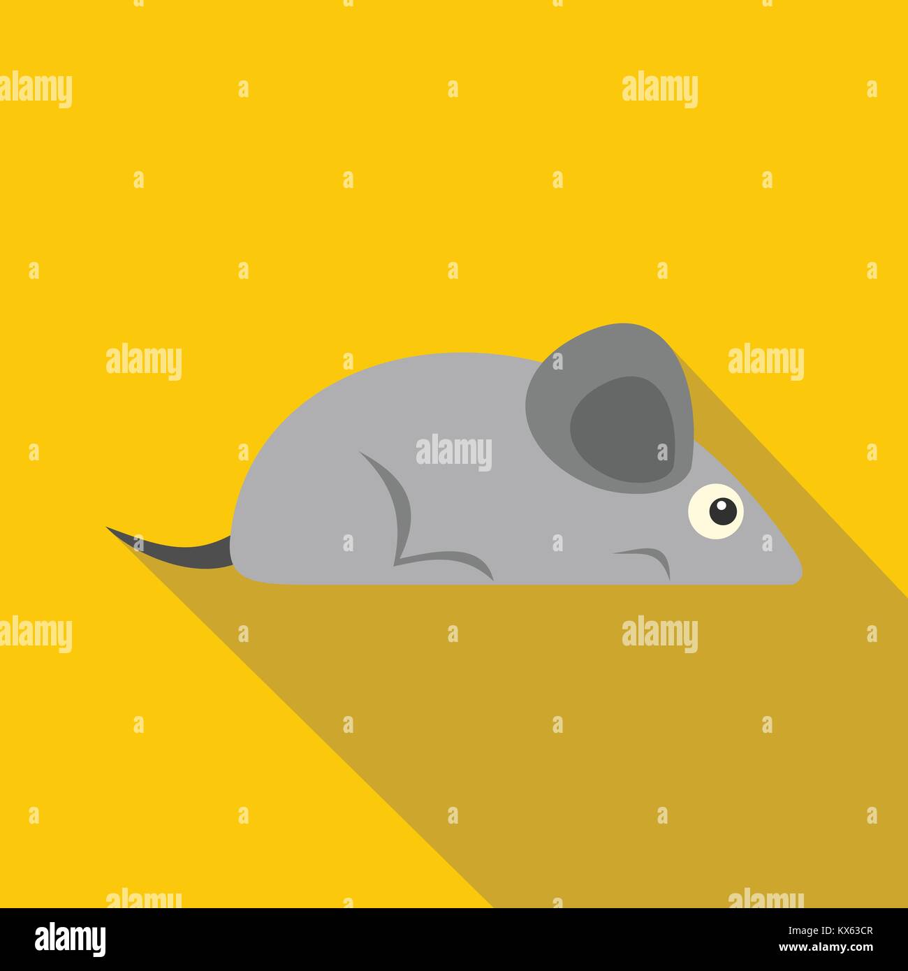 Gray mouse icon, flat style Stock Vector Image & Art - Alamy