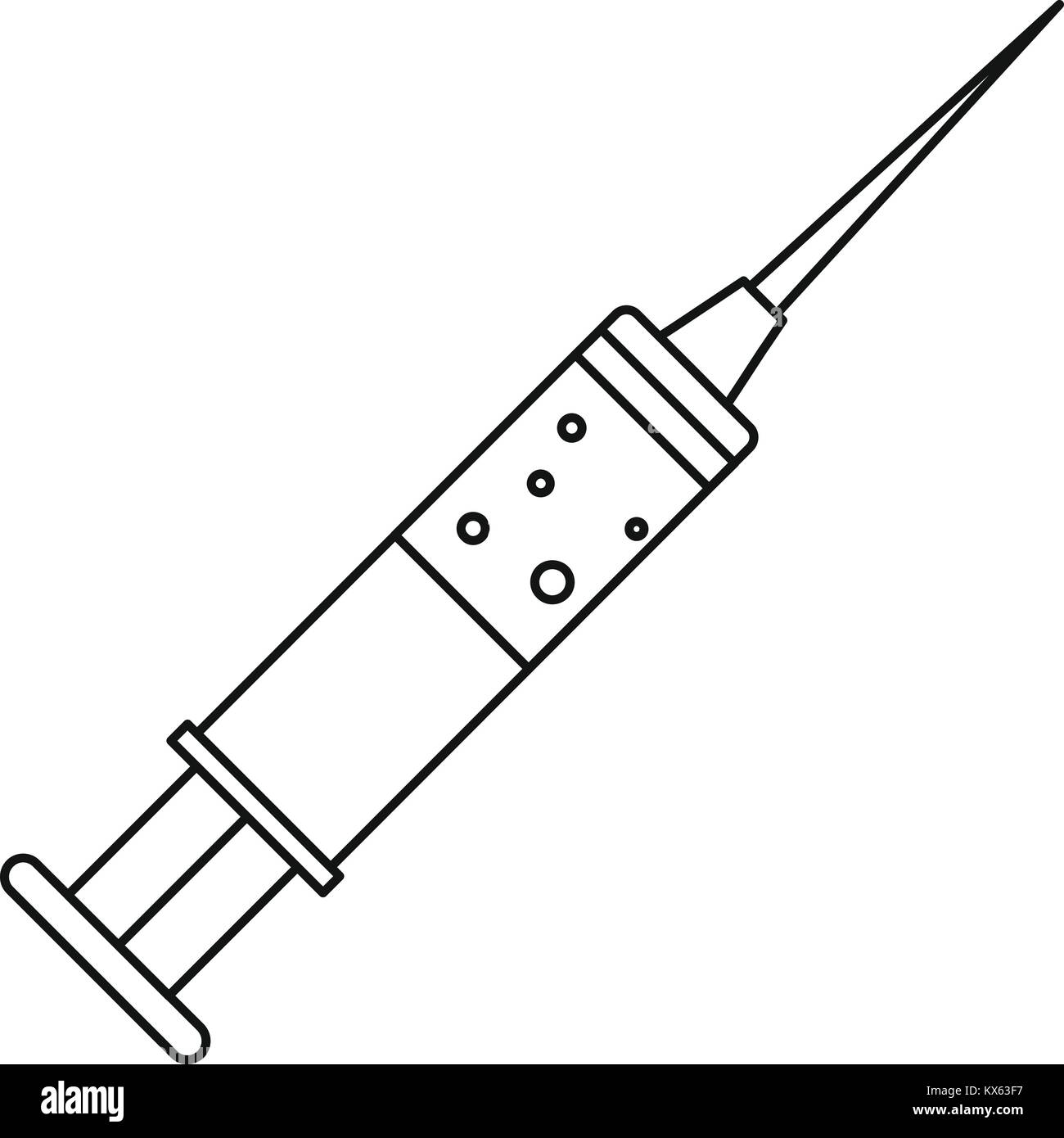 Syringe icon, outline style Stock Vector Image & Art - Alamy