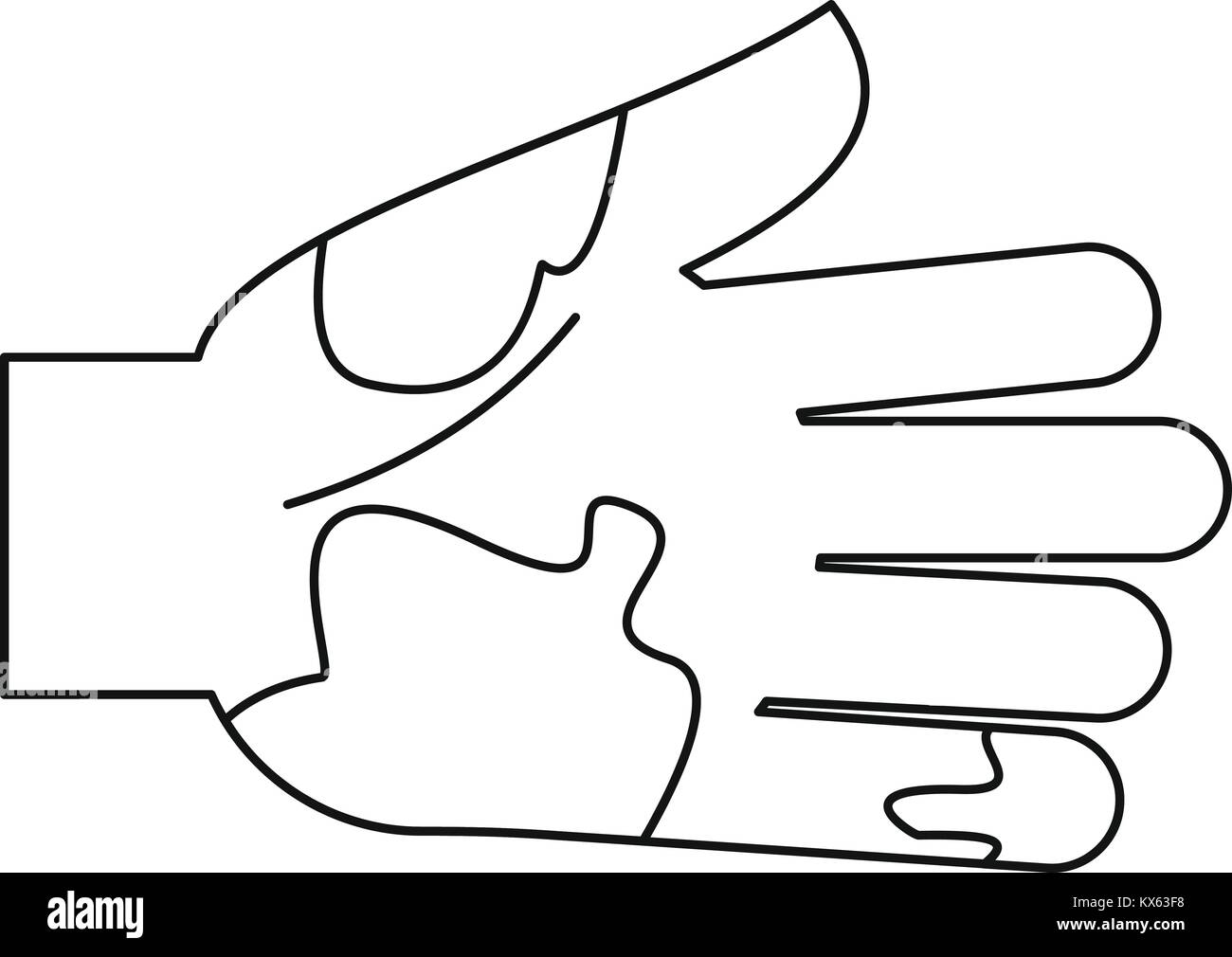 Dirty hand icon, outline style Stock Vector Image & Art - Alamy