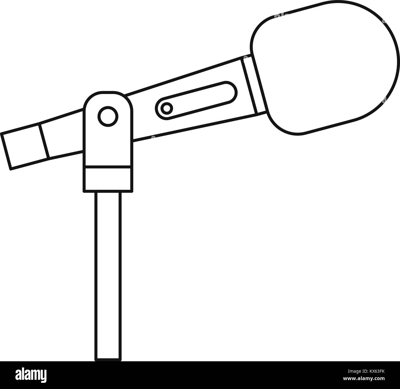 Stage microphone icon, outline style Stock Vector Image & Art - Alamy