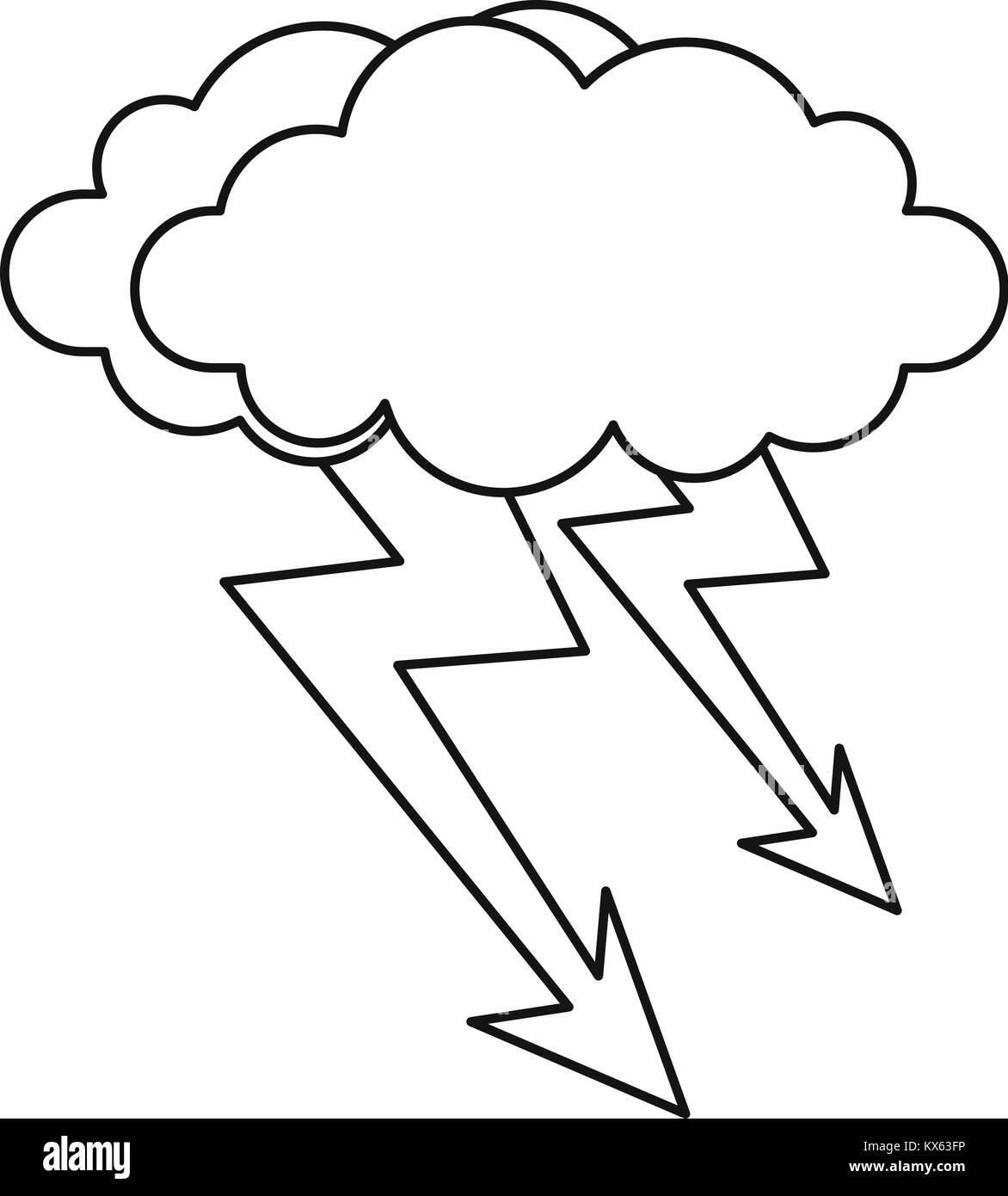 Lightning bolt sketch Black and White Stock Photos & Images - Alamy