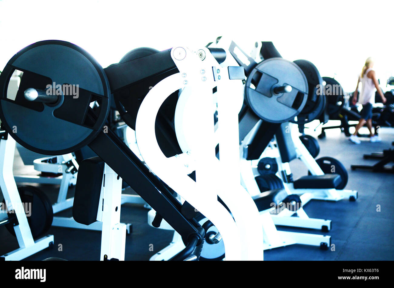 Empty large gym Stock Photo - Alamy