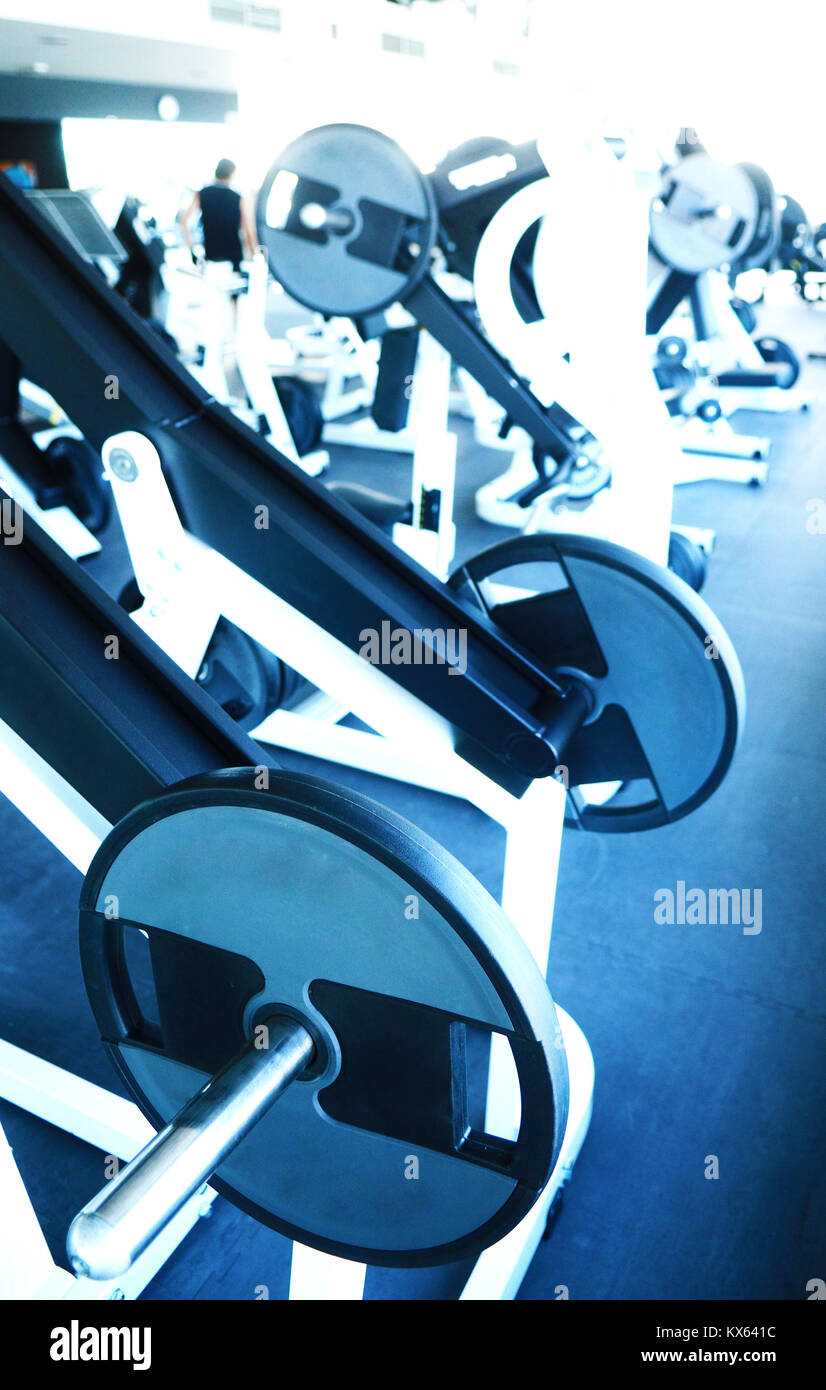 Empty large gym Stock Photo - Alamy