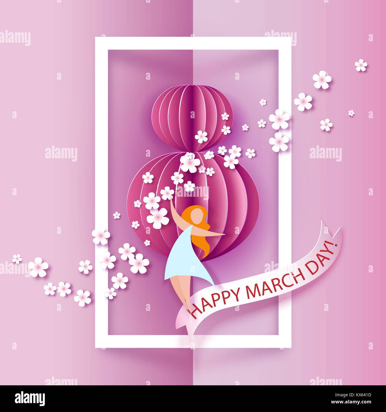 Pink background flowers Stock Vector Images - Alamy