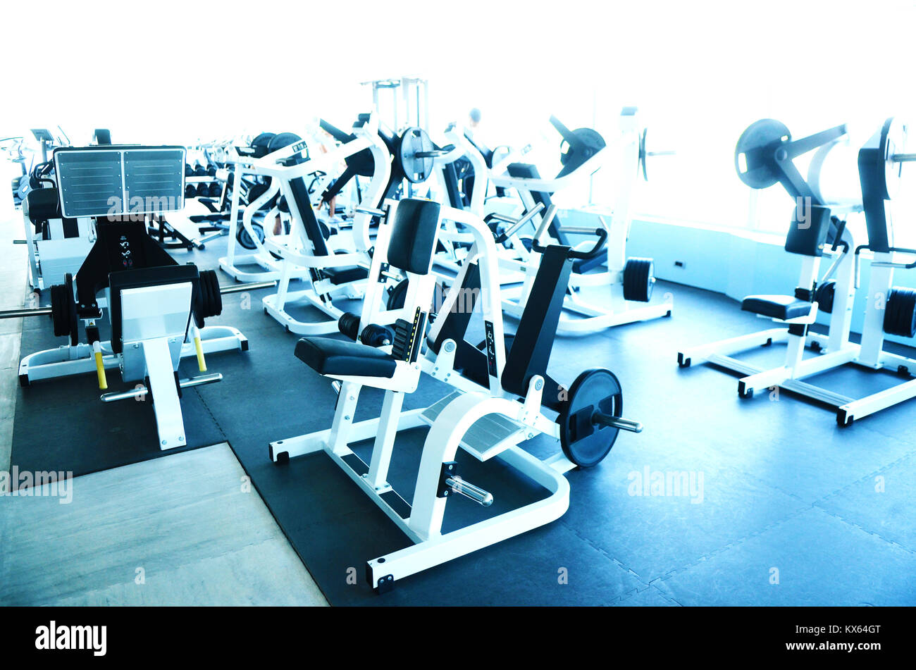 Empty large gym Stock Photo - Alamy