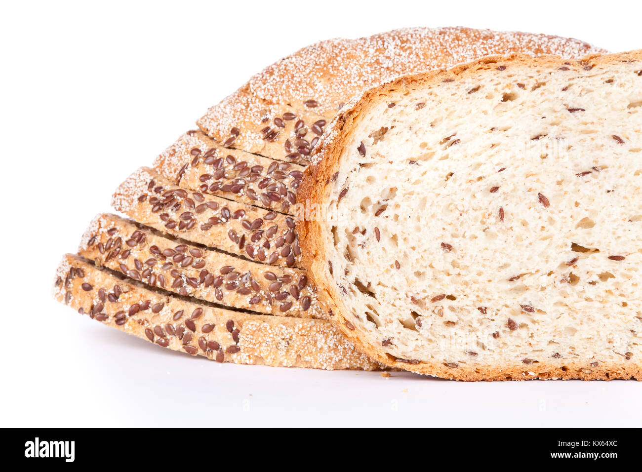 bread composition on white background Stock Photo - Alamy