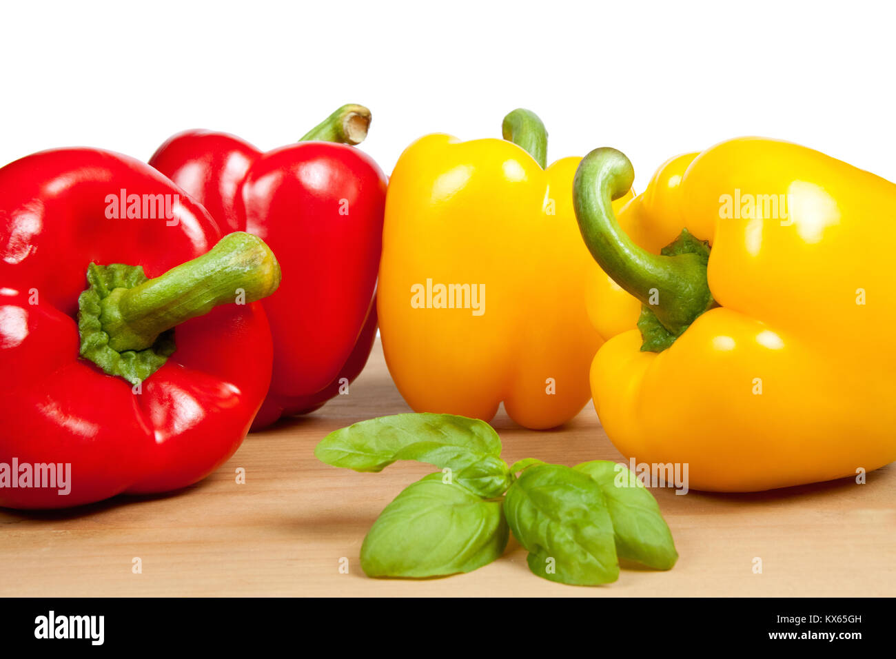 fresh red and yellow peppers Stock Photo - Alamy