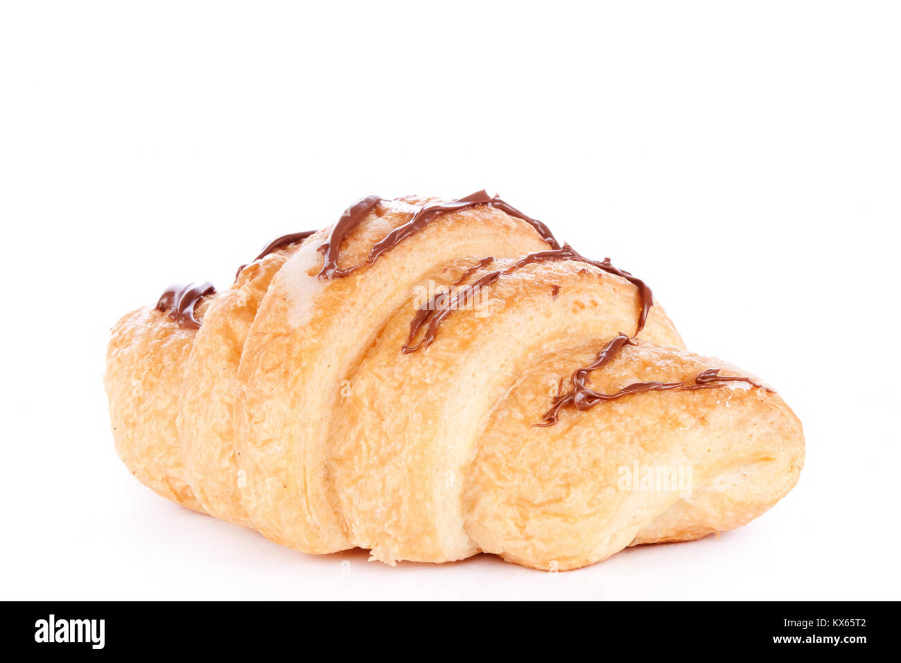 fresh chocolate croissant, isolated on white background Stock Photo - Alamy