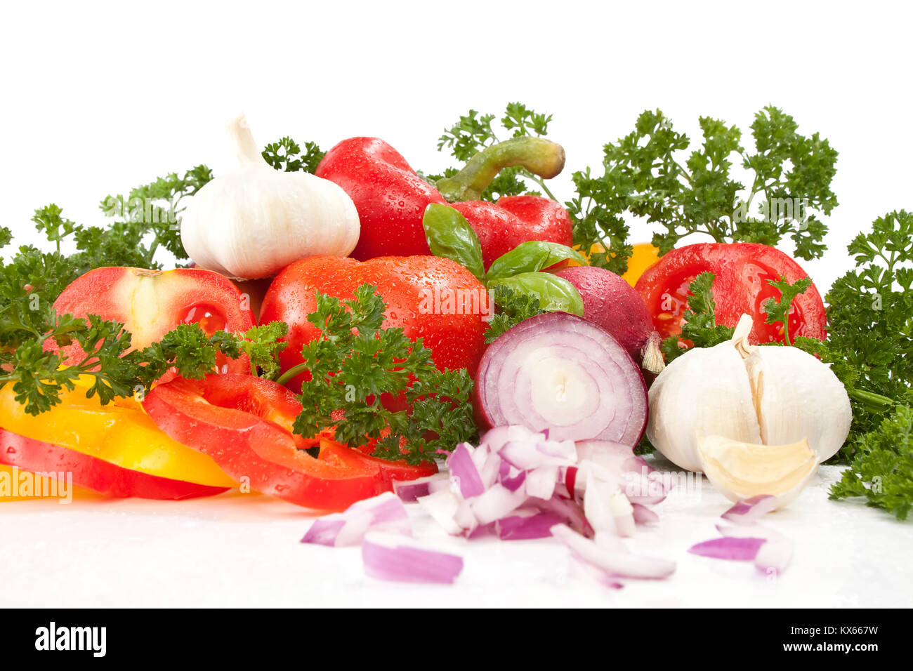 Group of different vegetables, isolated on white background Stock Photo ...