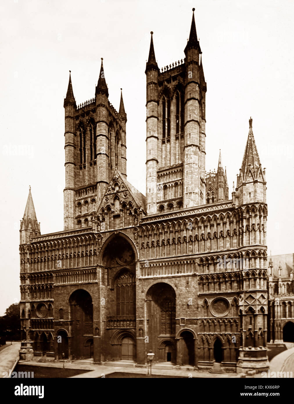 Lincoln Cathedral, Victorian period Stock Photo - Alamy