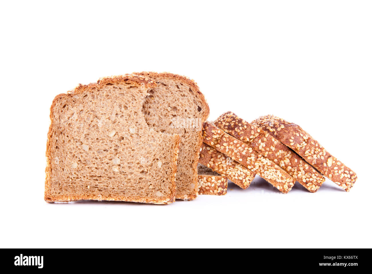 missing bite on slice of bread, isolated on white background Stock ...