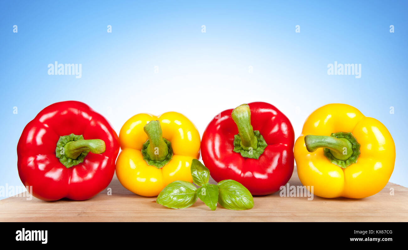 Colorful fresh mixed bell peppers isolated on white background Stock ...