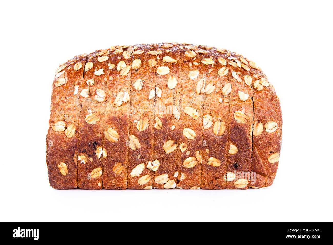 small loaf of bread with seeds, isolated on white background Stock ...