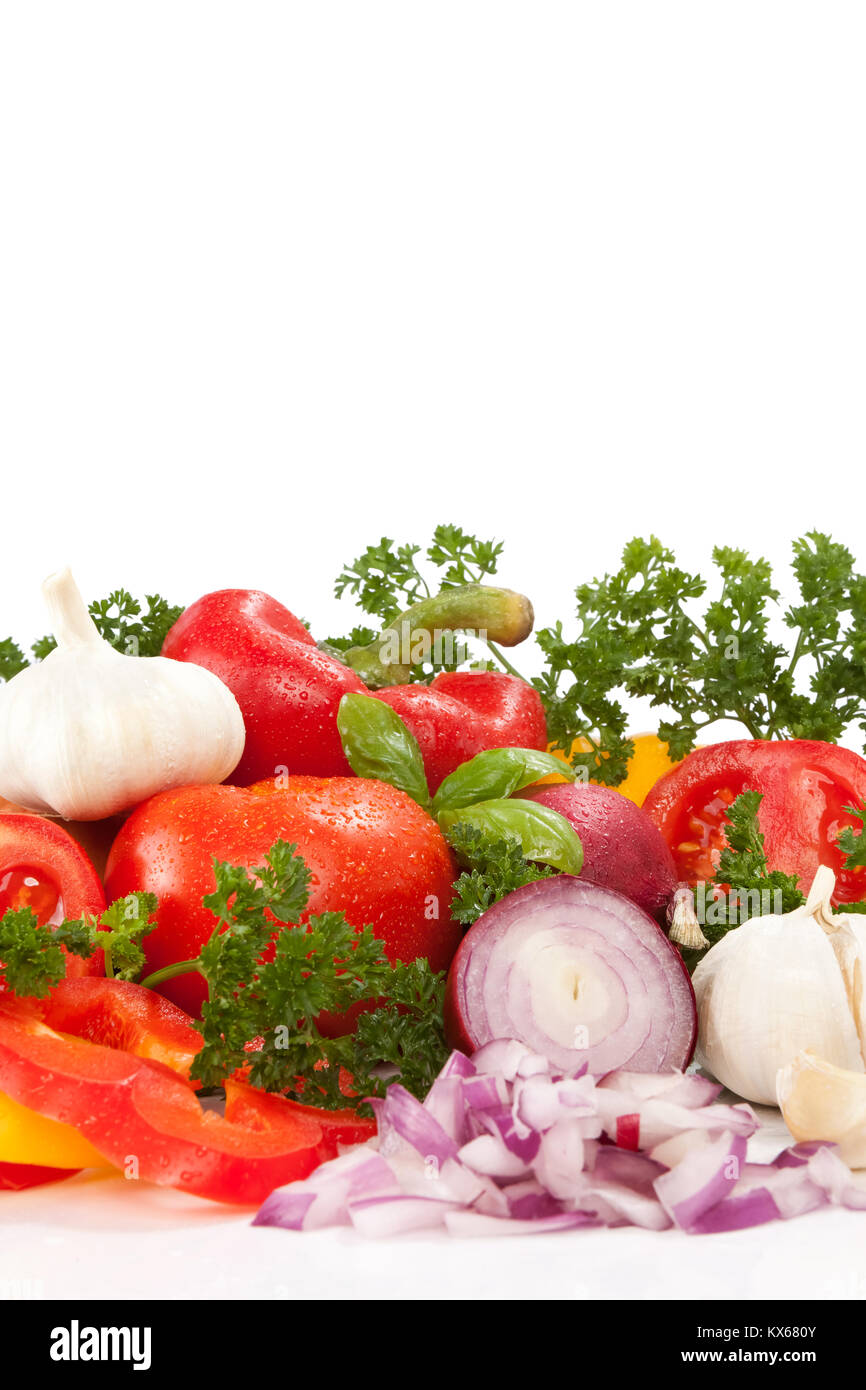 Set of different vegetables isolated on white Stock Photo - Alamy