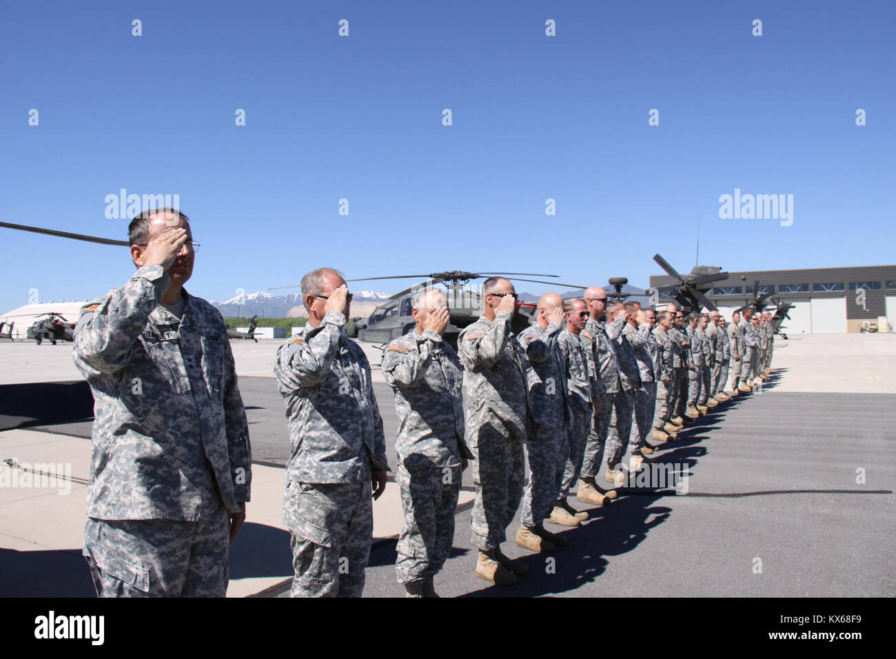 The approximately 65 Soldiers of the Utah Army National Guard's Second ...