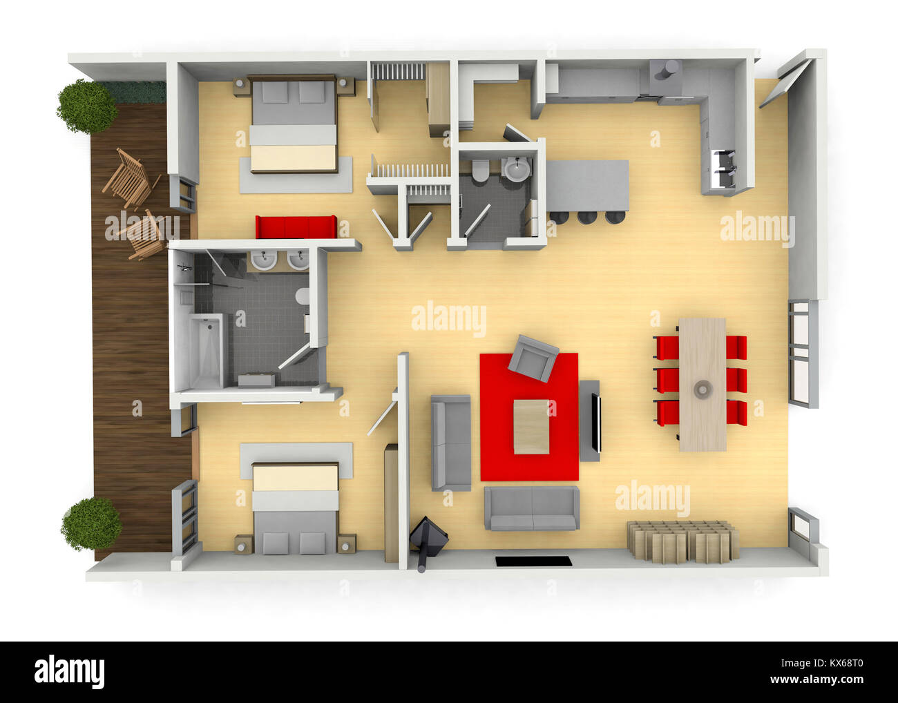 View modern kitchen interior Cut Out Stock Images & Pictures - Alamy