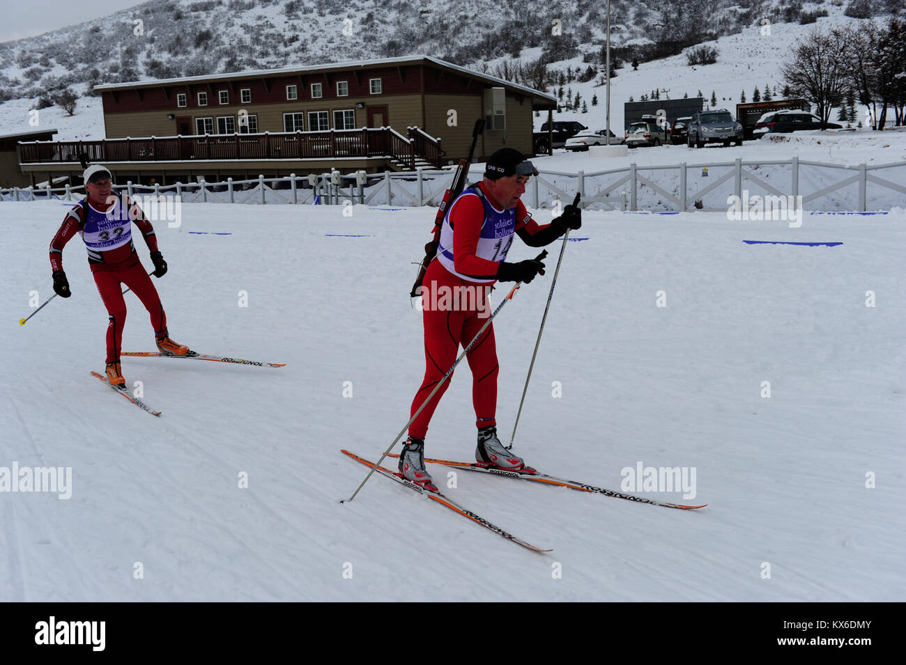 Brent Parcell of Herber City, UT, competes in the Western NGB Biathlon ...
