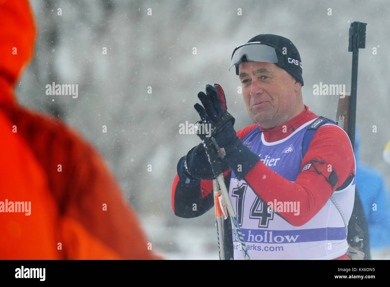 Mr. Brent Parcell representing Heber City, Utah, waits to start the ...