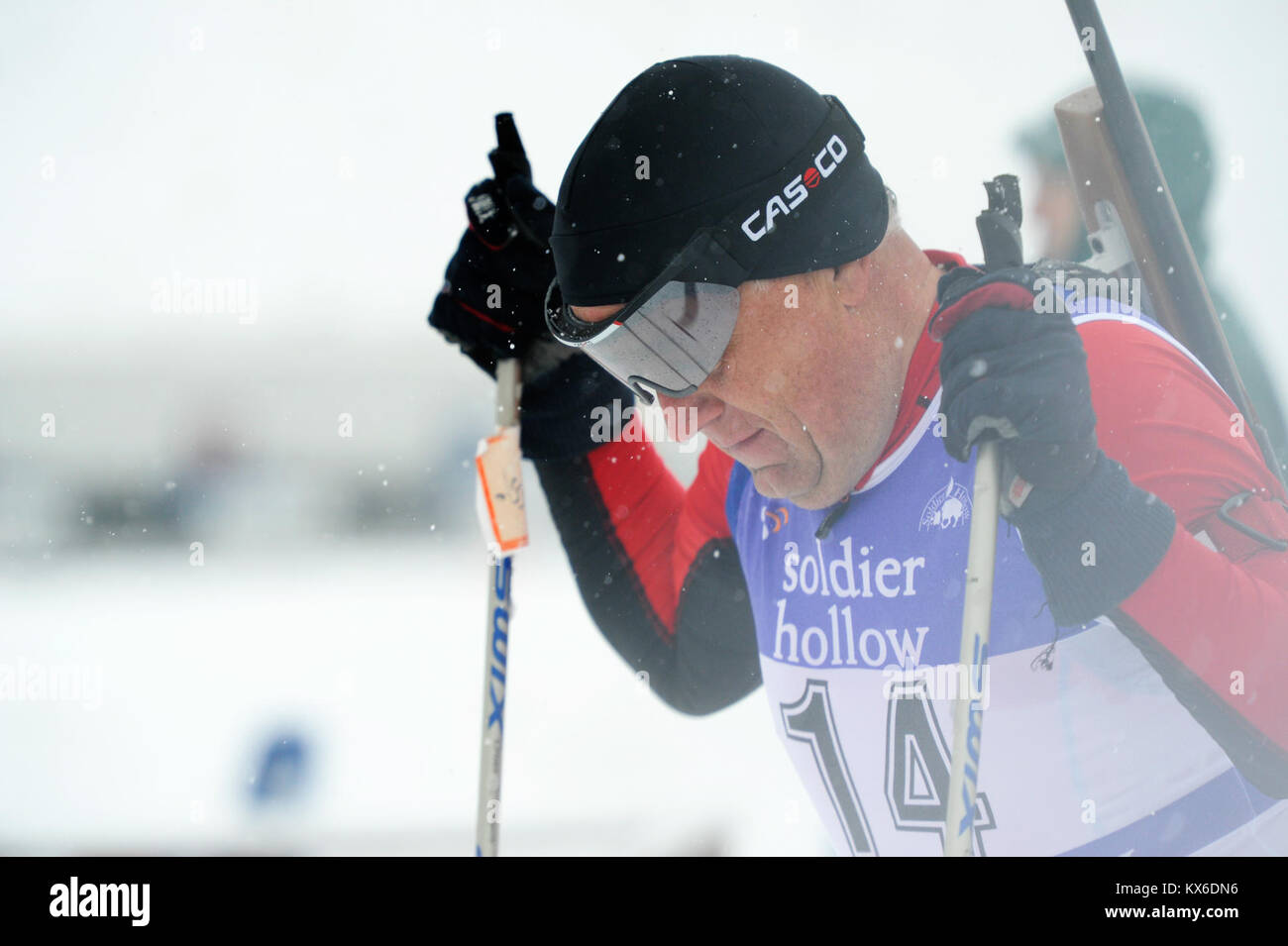 Mr. Brent Parcell representing Heber City, Utah, waits to start the ...