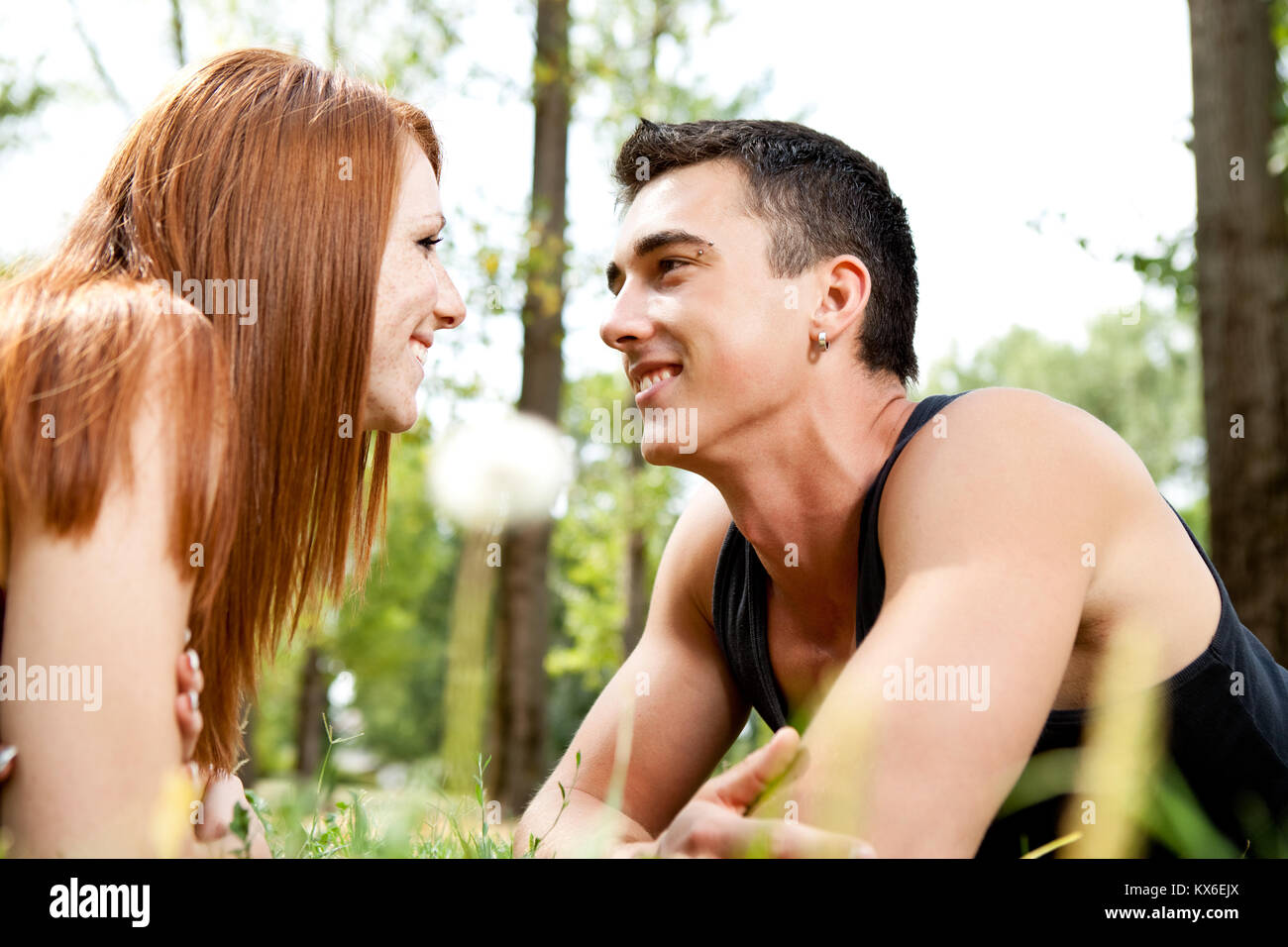 romantic couple together outdoor Stock Photo - Alamy