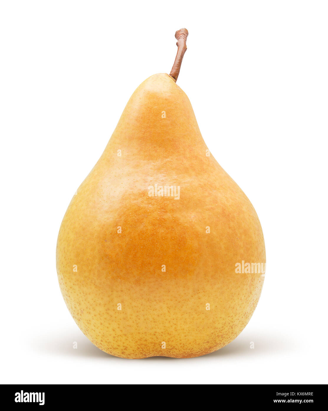 yellow pear isolated on a white background Stock Photo - Alamy