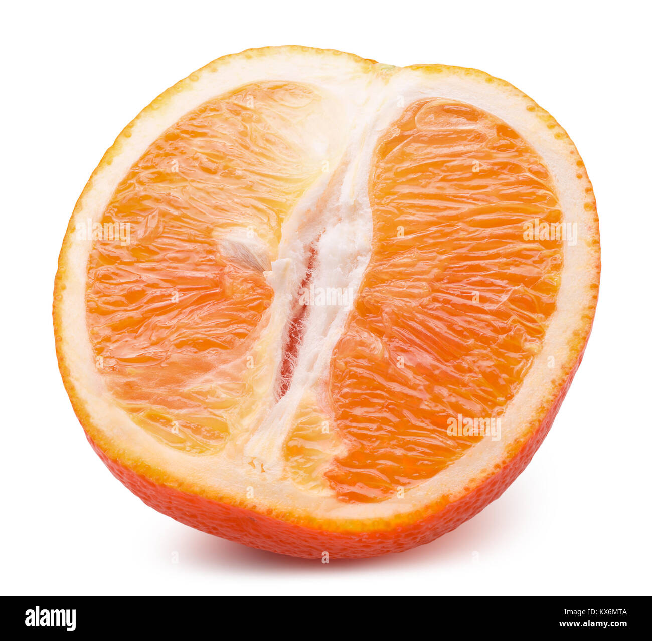 half of orange isolated on a white background Stock Photo - Alamy