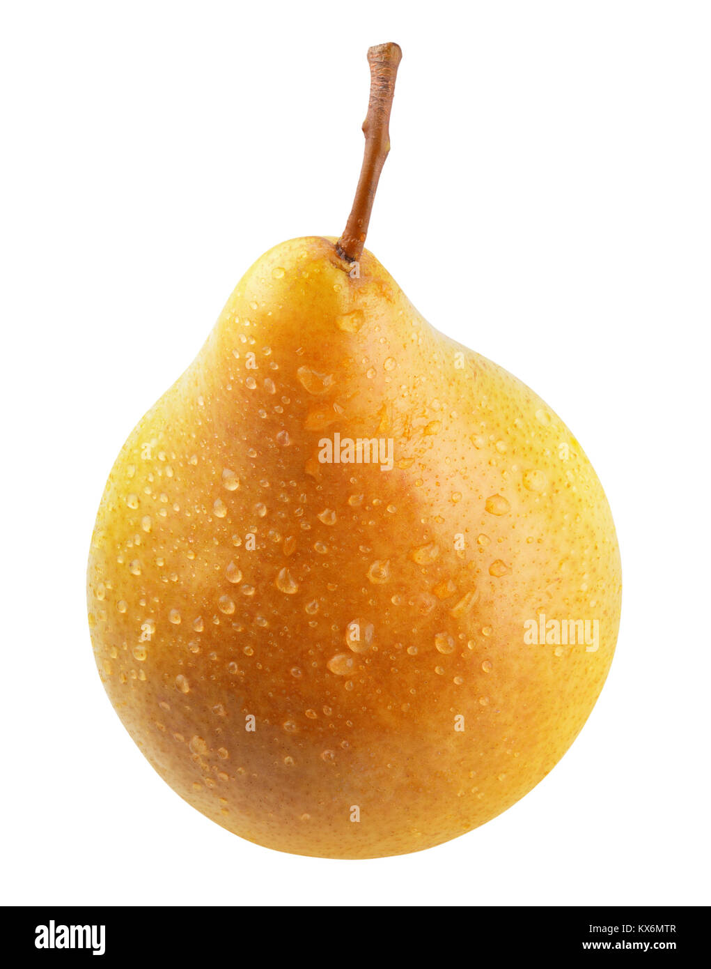 yellow pear isolated on a white background Stock Photo - Alamy