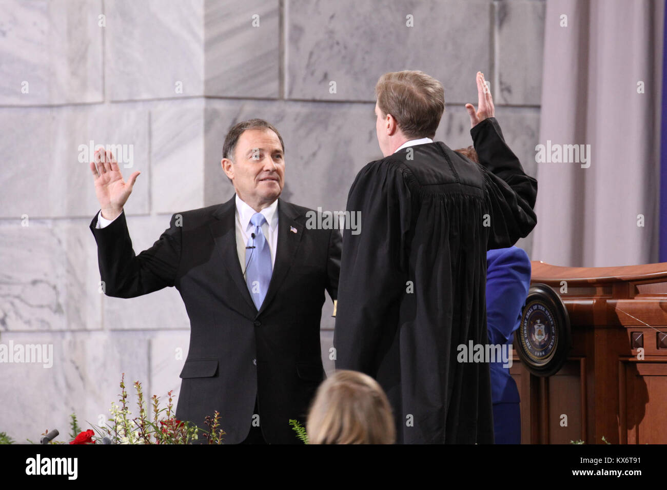 Utah Governor Gary R. Herbert inaugurated at the Utah State Capitol ...