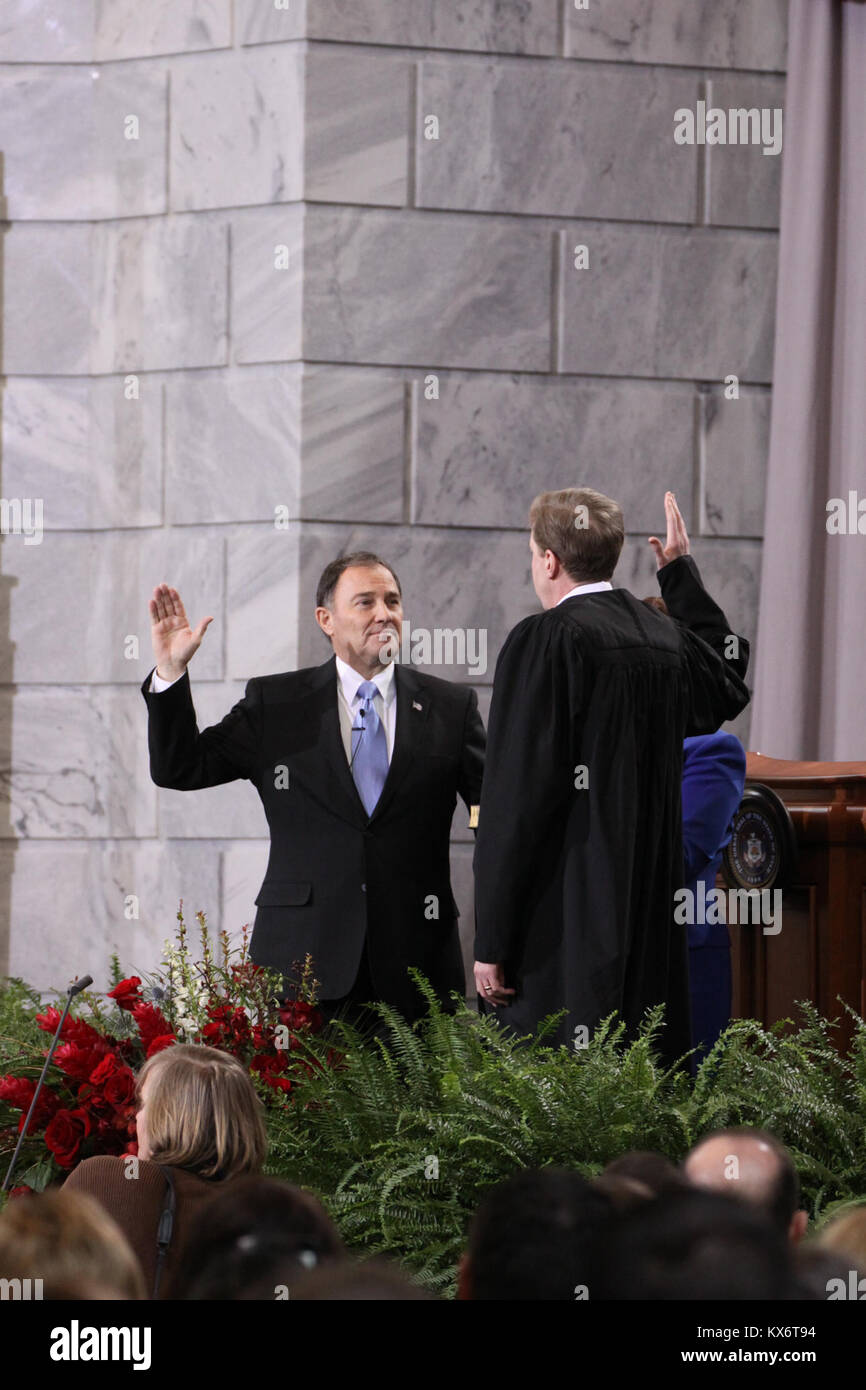 Utah Governor Gary R. Herbert inaugurated at the Utah State Capitol ...